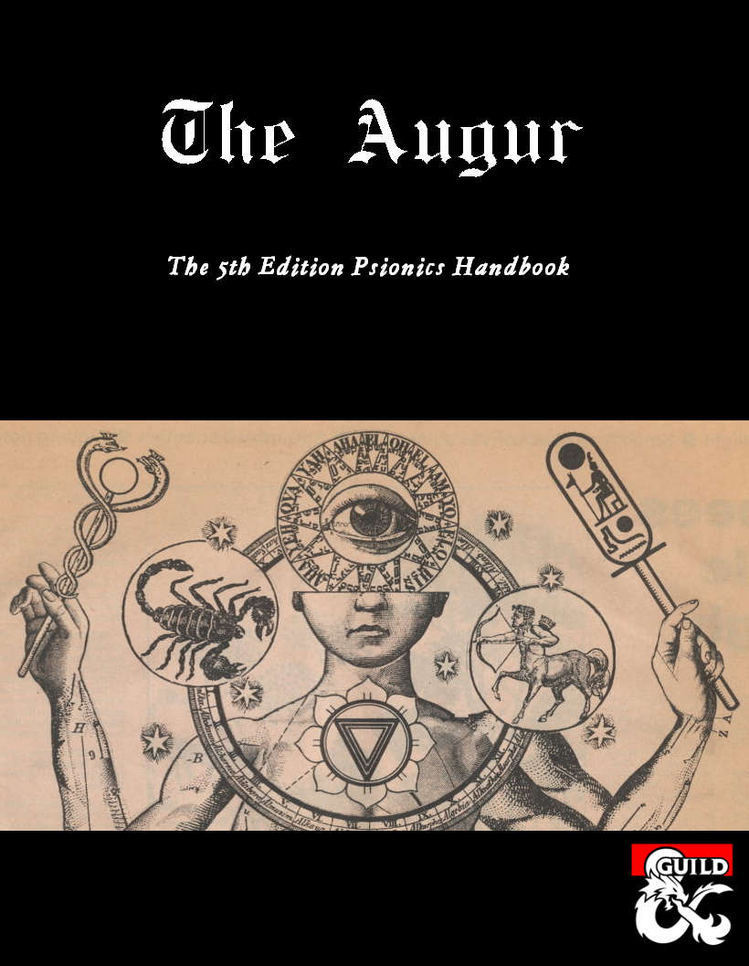The Augur Class: 5e Psionic Handbook - Dungeon Masters Guild | DriveThruRPG
