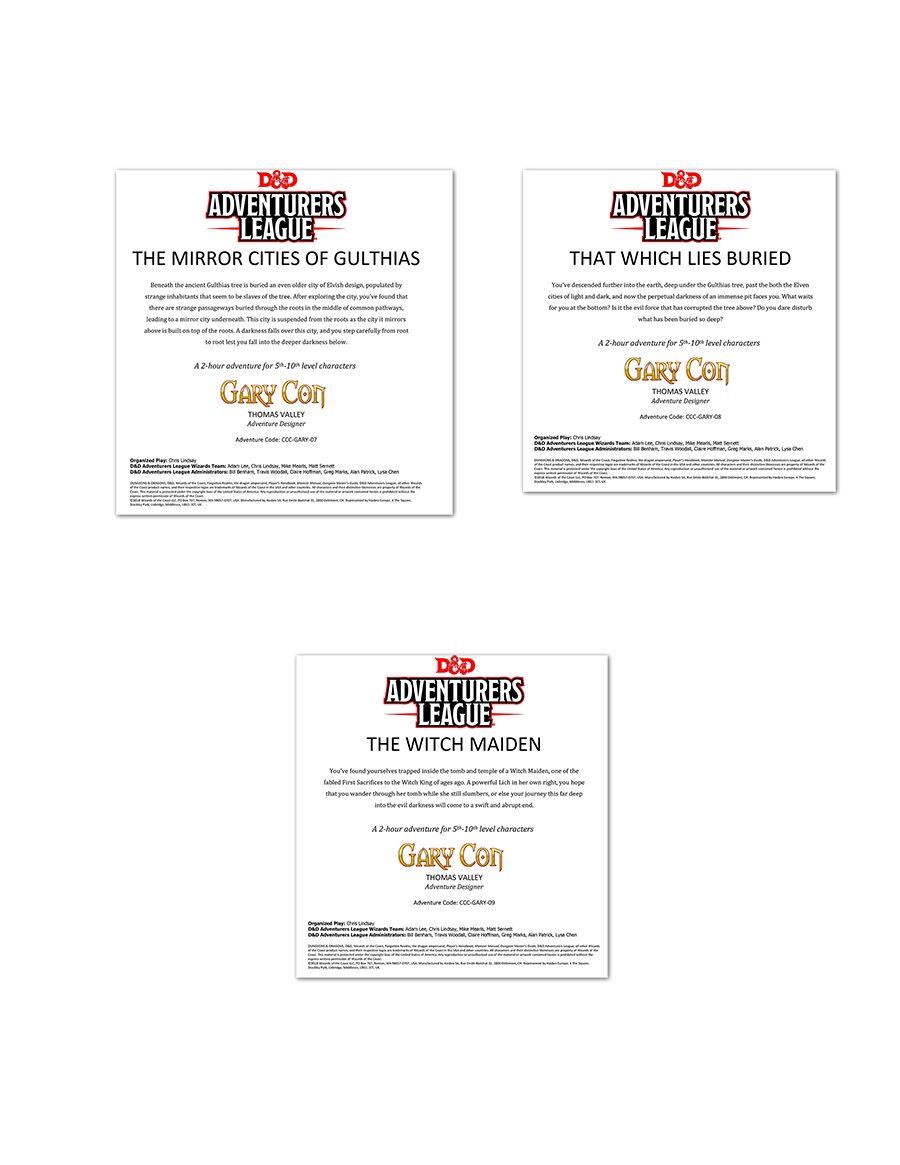 Gary Con X Tier 2 CCC Bundle - Dungeon Masters Guild | DriveThruRPG