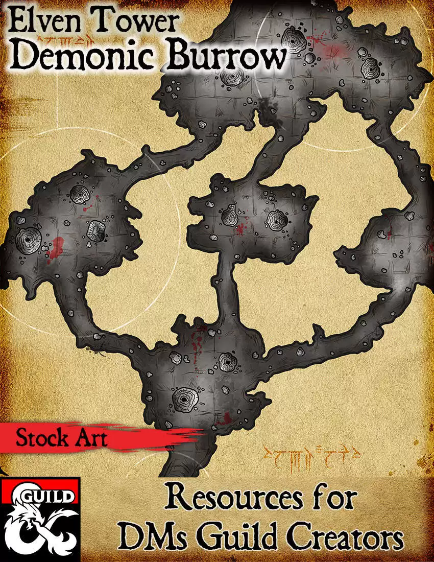 Demonic Burrow - Stock Art - Dungeon Masters Guild | DriveThruRPG