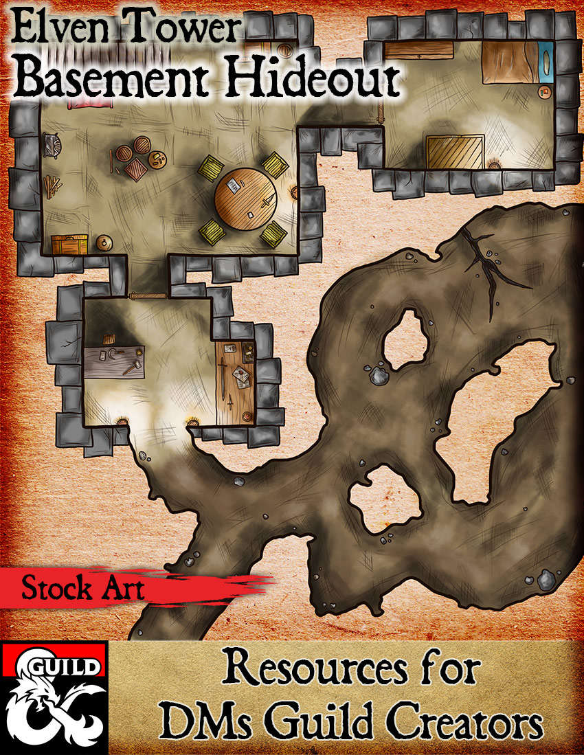 Basement Hideout - Stock Art - Dungeon Masters Guild | DriveThruRPG