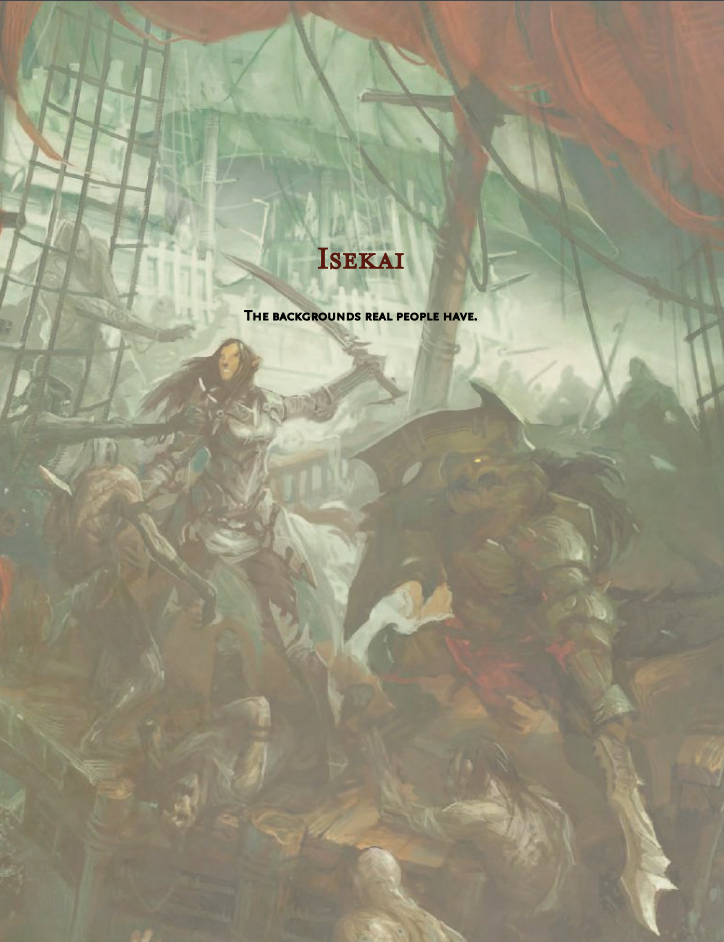 Isekai character background options - Dungeon Masters Guild | DriveThruRPG