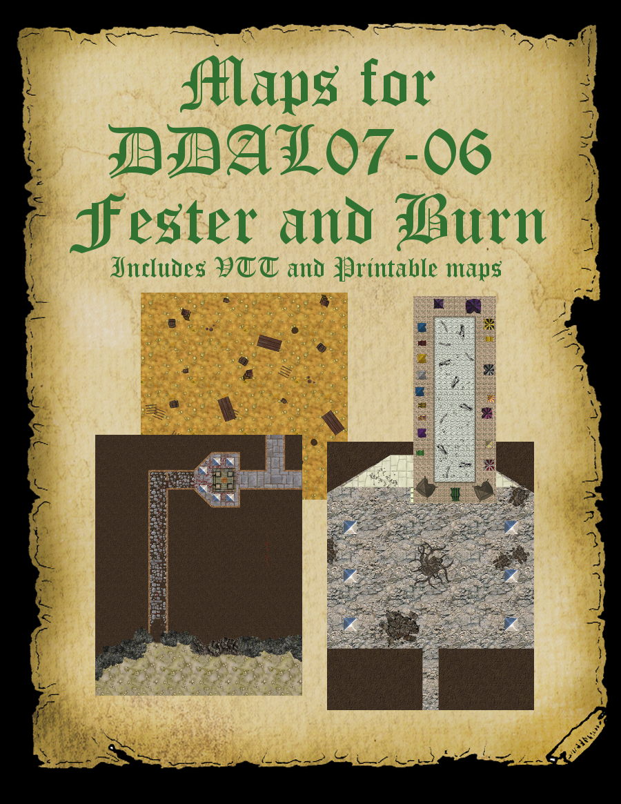 Maps for DDAL07-06 Fester and Burn - Dungeon Masters Guild | DriveThruRPG