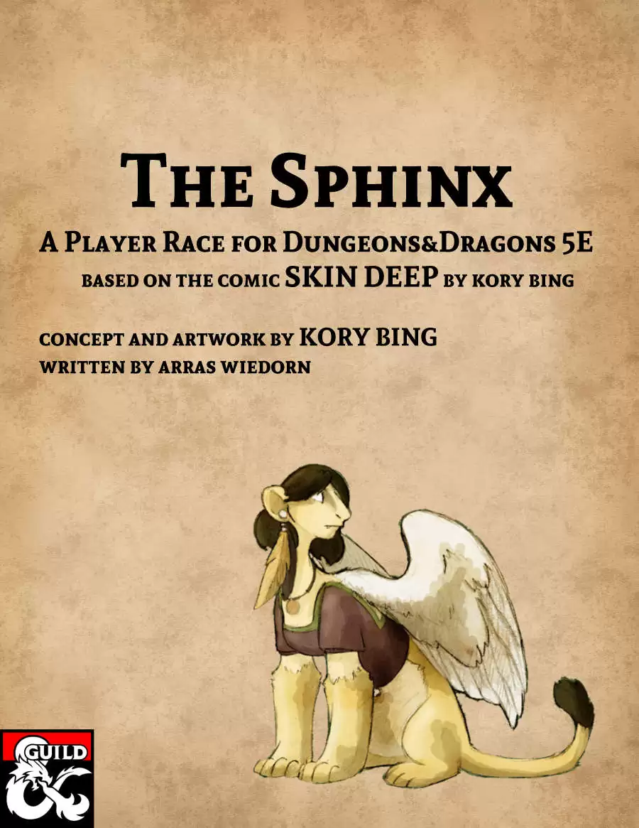 The Sphinx: A player race for D&D 5E - Dungeon Masters Guild | DriveThruRPG