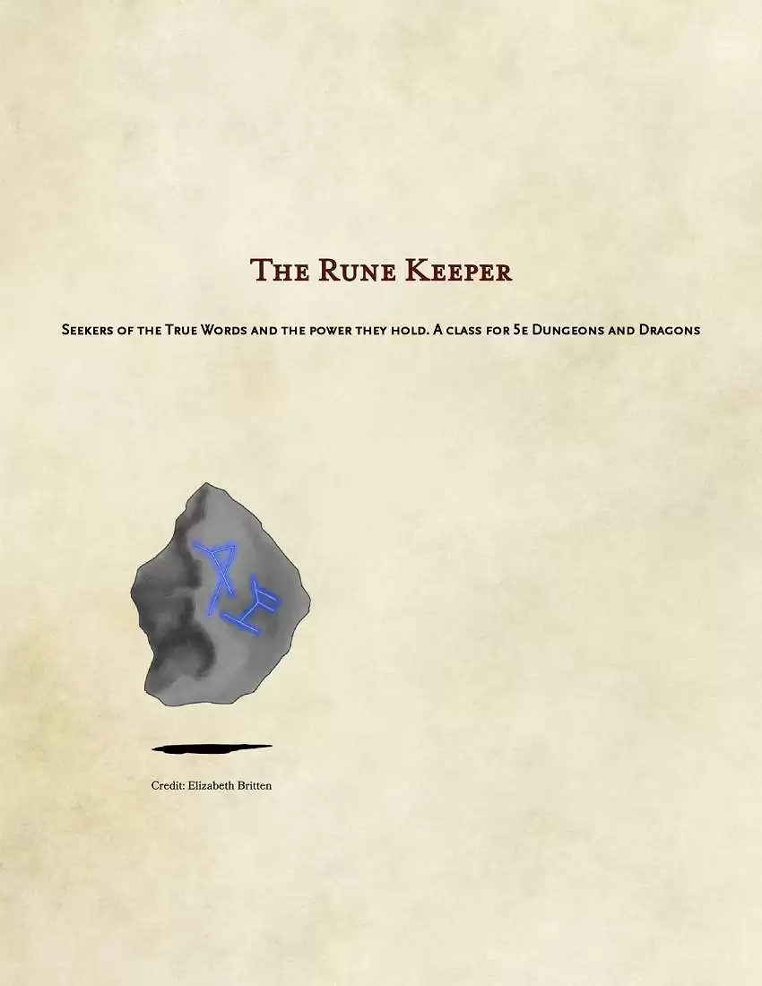 Rune Keeper Class - Dungeon Masters Guild | DriveThruRPG
