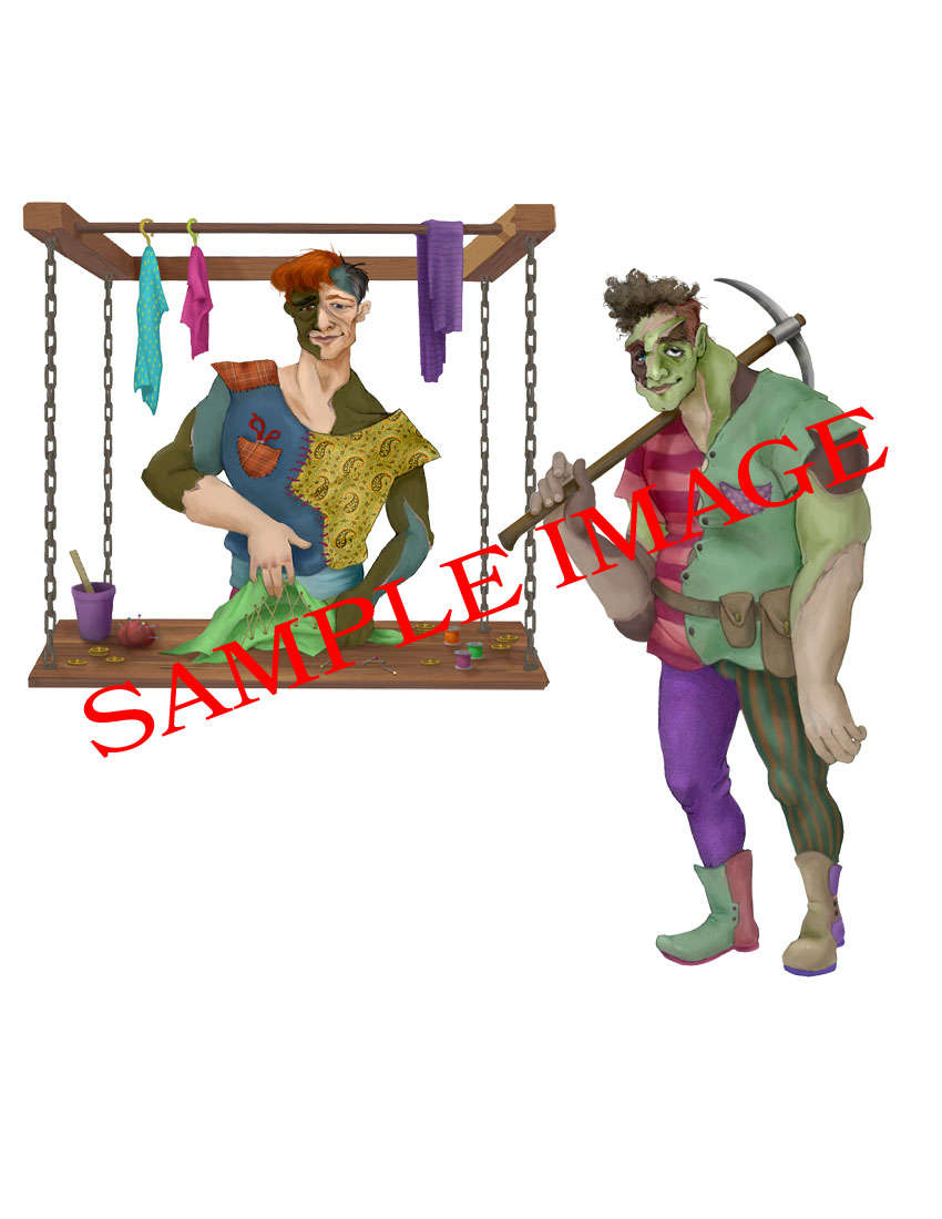 Patchwork Human Stock Art - Dungeon Masters Guild | DriveThruRPG