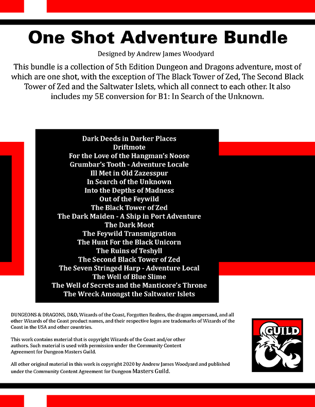 One Shot Adventure Bundle - Dungeon Masters Guild | DriveThruRPG