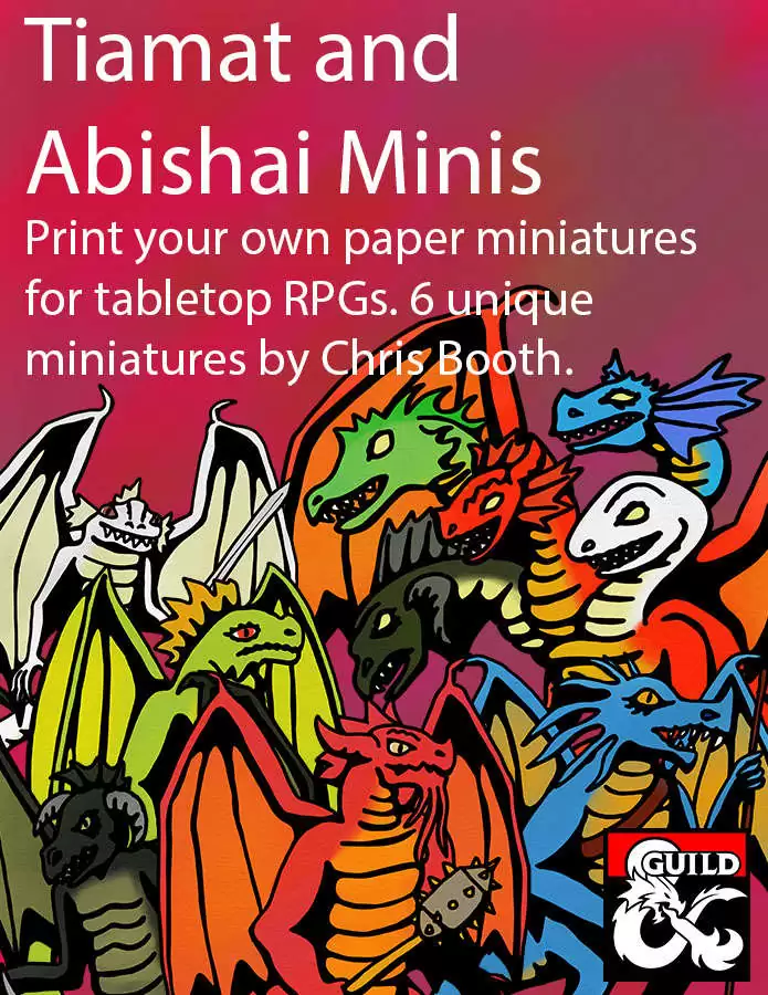 Tiamat and Abishai Minis - Dungeon Masters Guild | DriveThruRPG