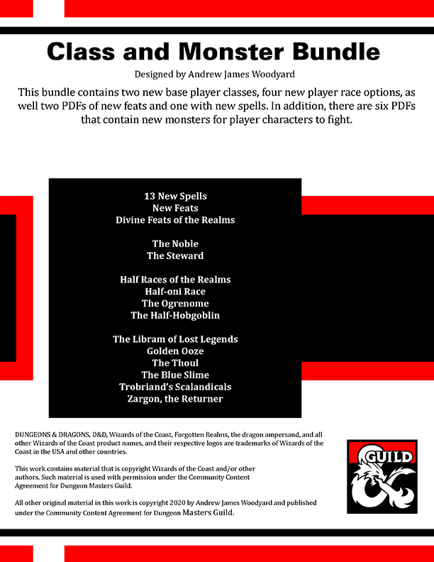 Class and Monster Bundle - Dungeon Masters Guild | DriveThruRPG