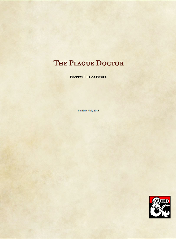 The Plague Doctor (5e) - Dungeon Masters Guild | DriveThruRPG