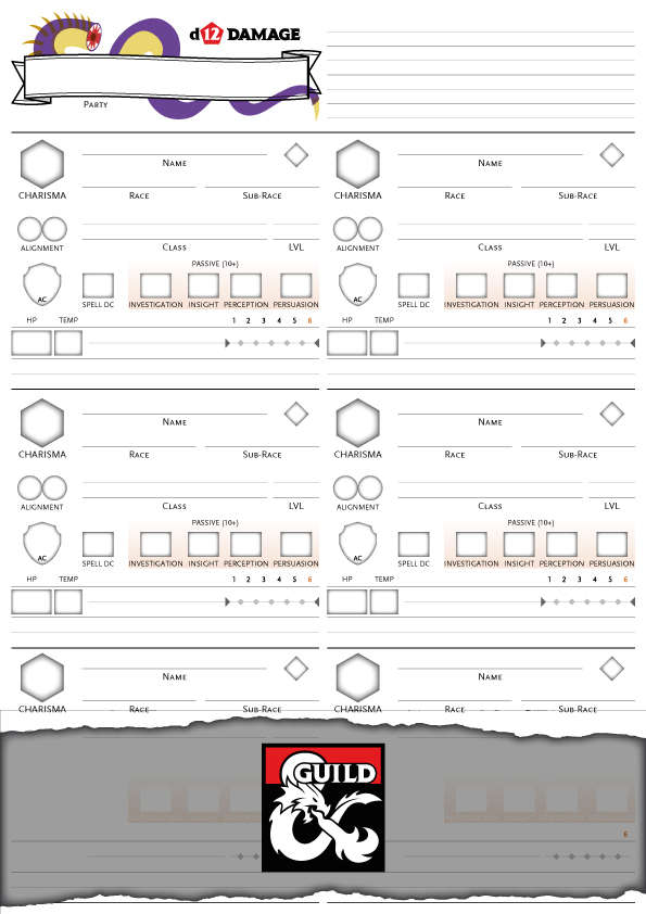 DM Sheet by Pablo Licata - Dungeon Masters Guild | DriveThruRPG