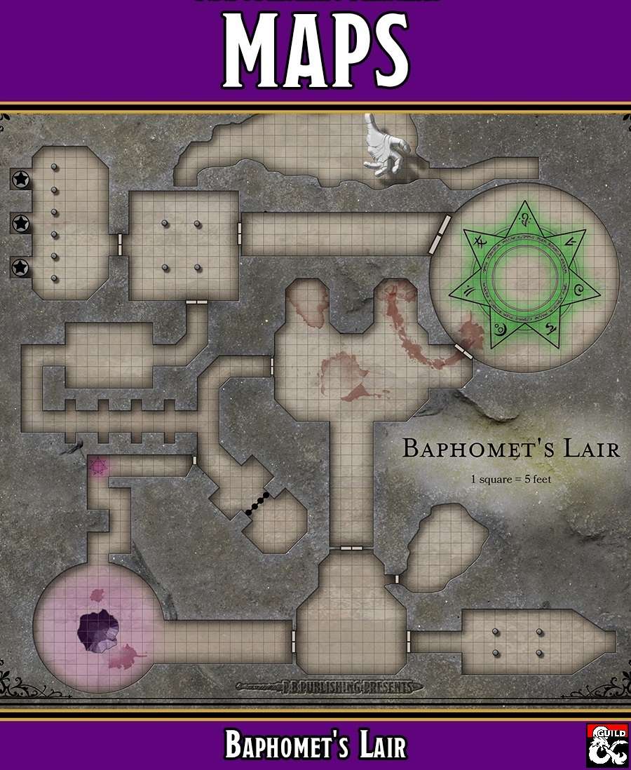 P.B. Publishing: MAPS - Baphomet's Lair - Dungeon Masters Guild ...