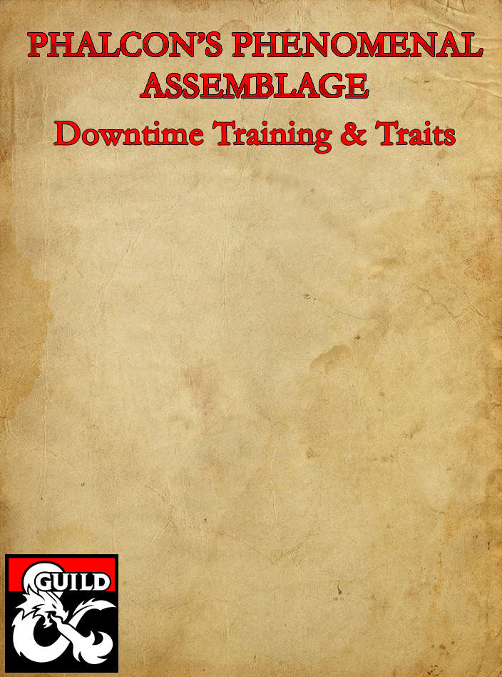 Training Downtime & Traits - Dungeon Masters Guild | DriveThruRPG