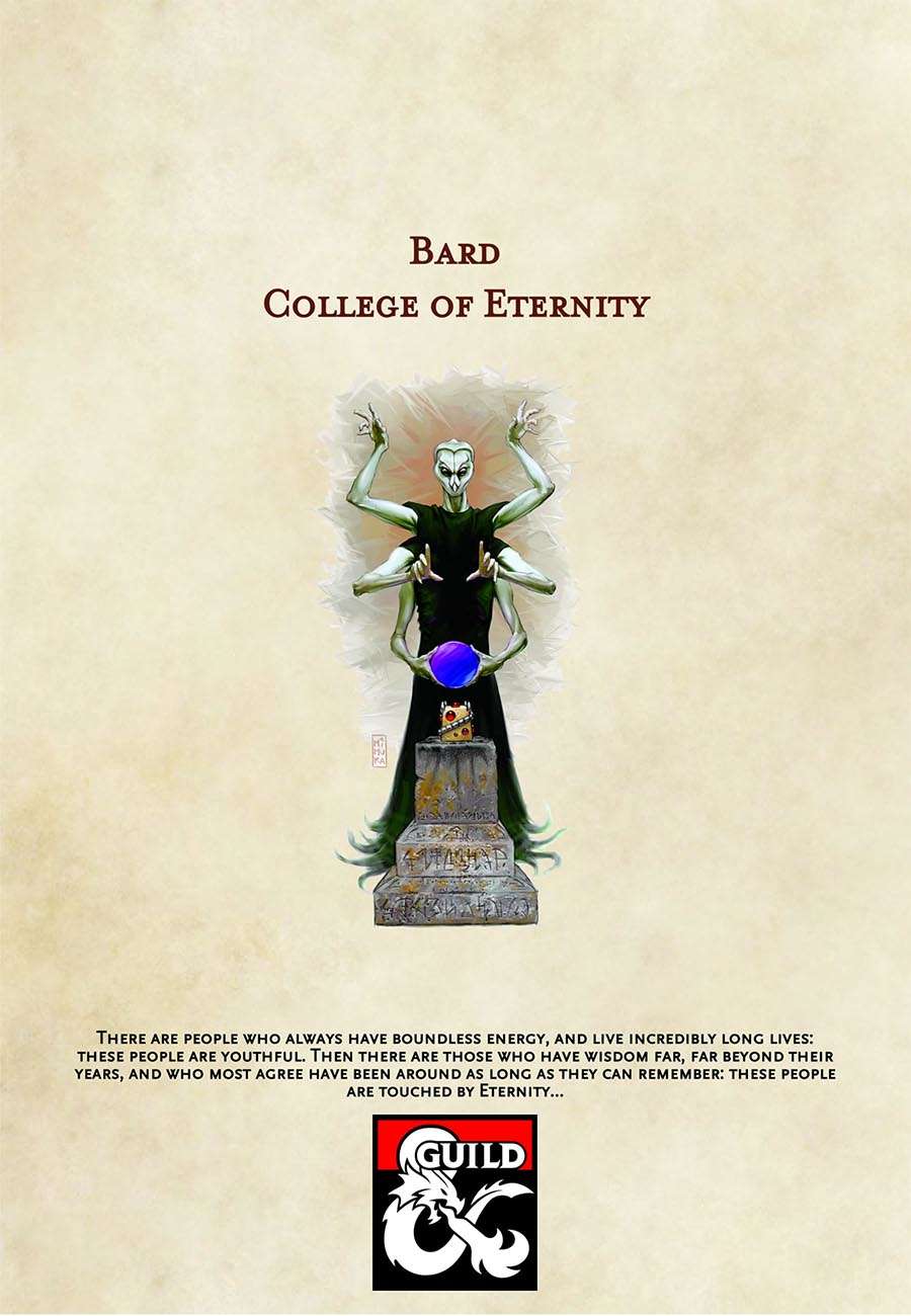 5th Edition Bard Subclass: The College of Eternity - Dungeon Masters ...