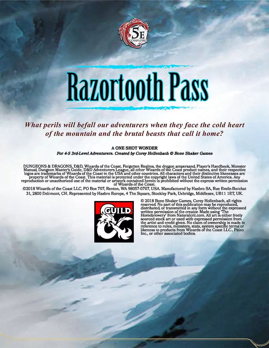 Razortooth Pass - Dungeon Masters Guild | DriveThruRPG
