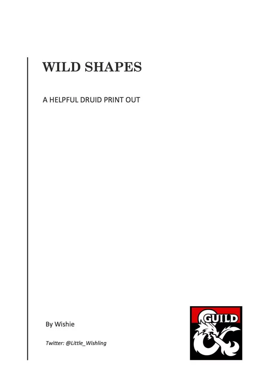 Wild Shape - Dungeon Masters Guild | DriveThruRPG