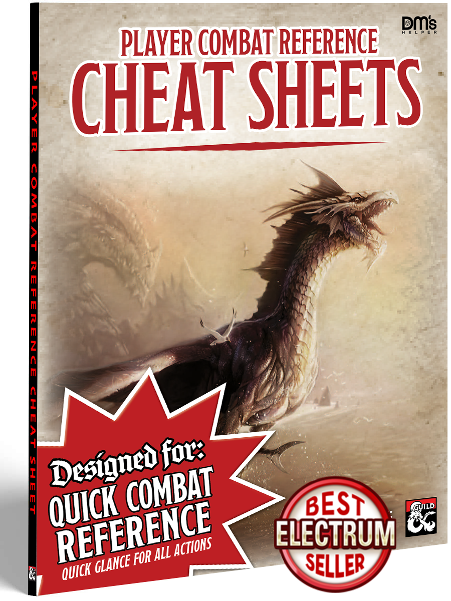 DM's Helper Combat Reference and Cheat Sheet - Dungeon Masters Guild ...