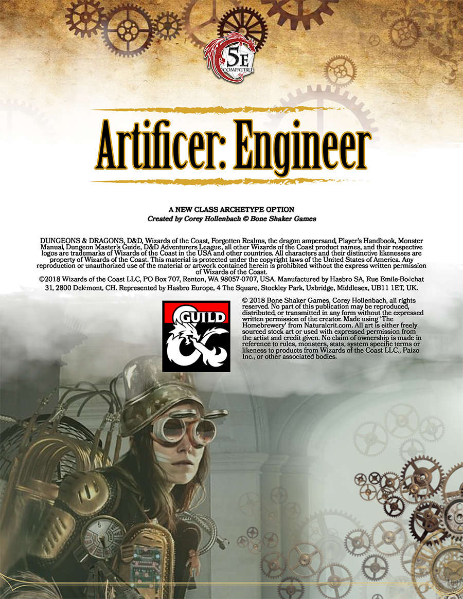 Artificer: Engineer (5e) - Dungeon Masters Guild | DriveThruRPG