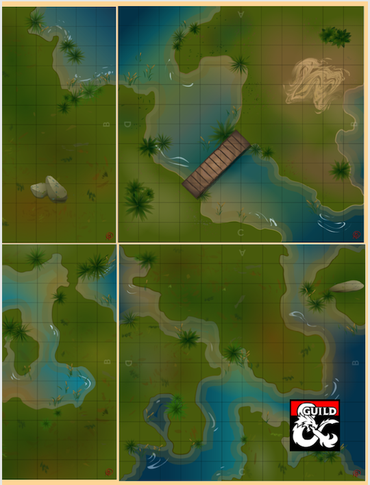 Bog Terrain, Package of 4 - Dungeon Masters Guild | DriveThruRPG