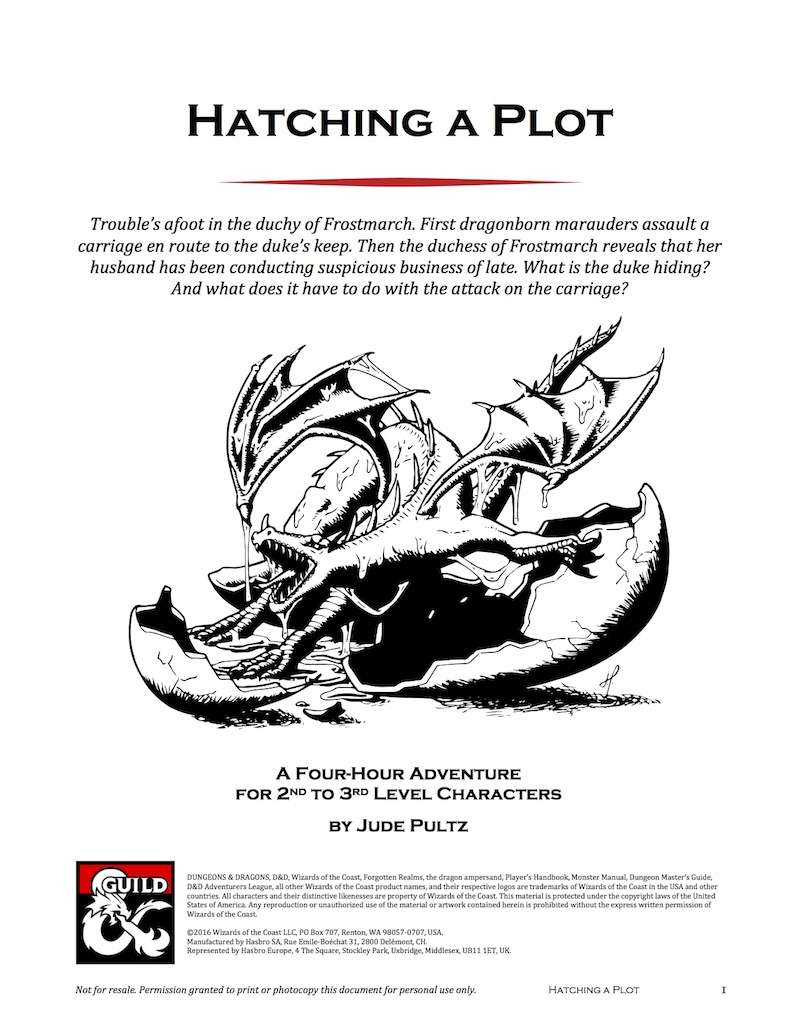 Hatching a Plot - Dungeon Masters Guild | DriveThruRPG