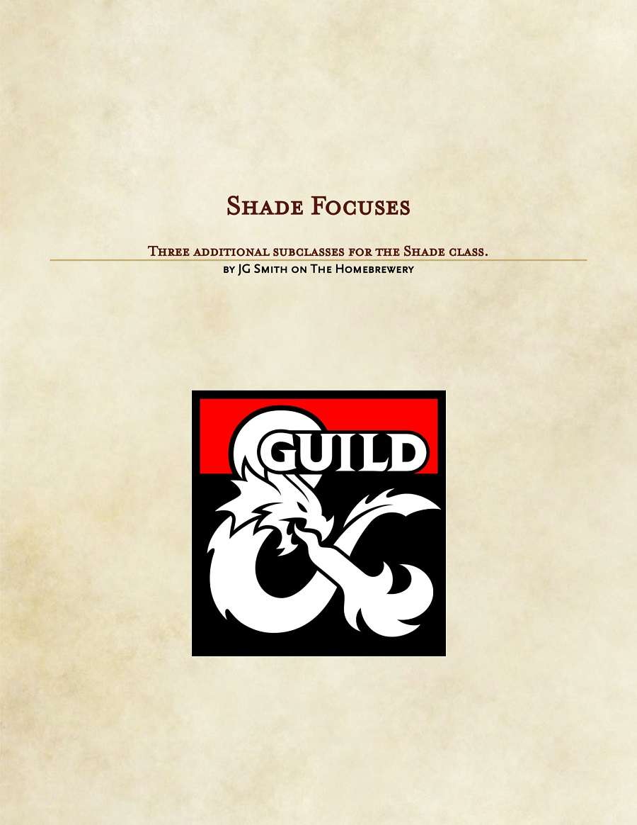 Shade Focuses (5e) - Dungeon Masters Guild | DriveThruRPG