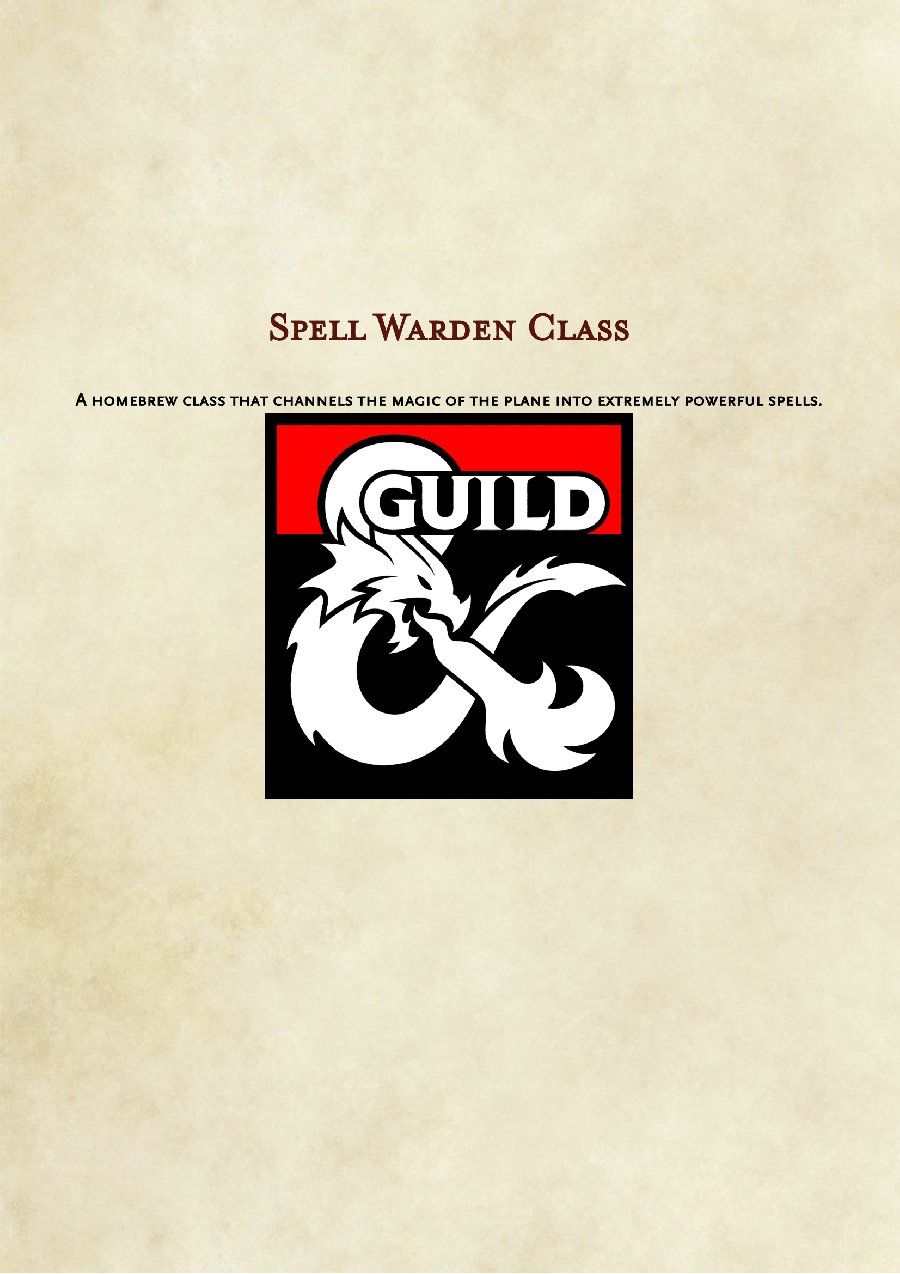 Spell Warden Class - Dungeon Masters Guild | DriveThruRPG
