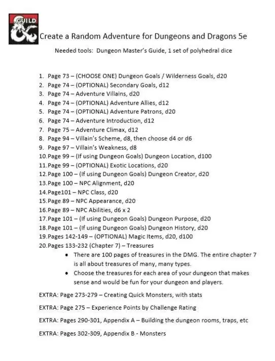 Step by Step Adventure Creation using DMG - Dungeon Masters Guild ...
