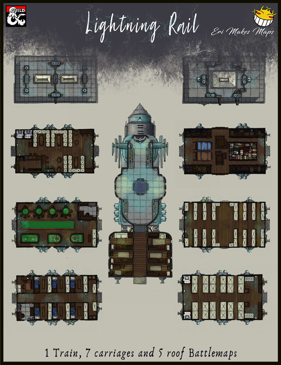 Lightning Rail Battlemap - Dungeon Masters Guild | DriveThruRPG