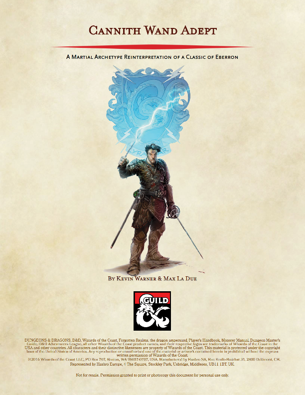 Cannith Wand Adept of Eberron (5e Conversion) - Dungeon Masters Guild ...