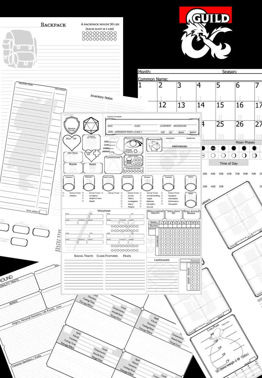 Character Sheets Modular - Dungeon Masters Guild | DriveThruRPG