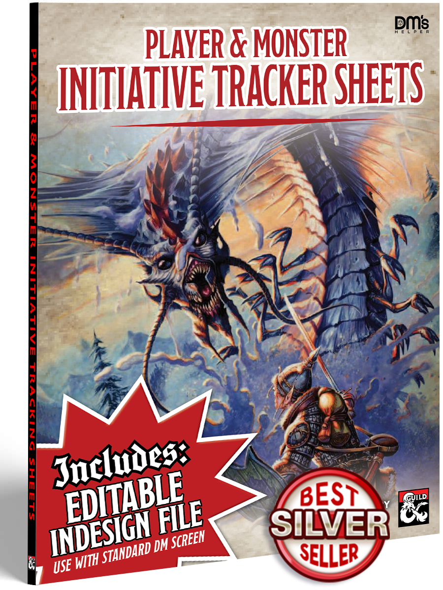 DM Screen Player & Monster Initiative tracking Sheets - Dungeon Masters ...