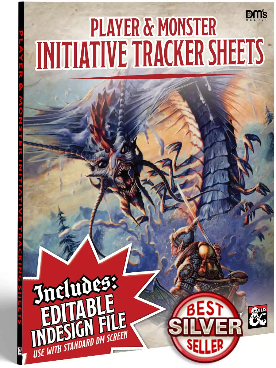 DM Screen Player & Monster Initiative tracking Sheets - Dungeon Masters ...