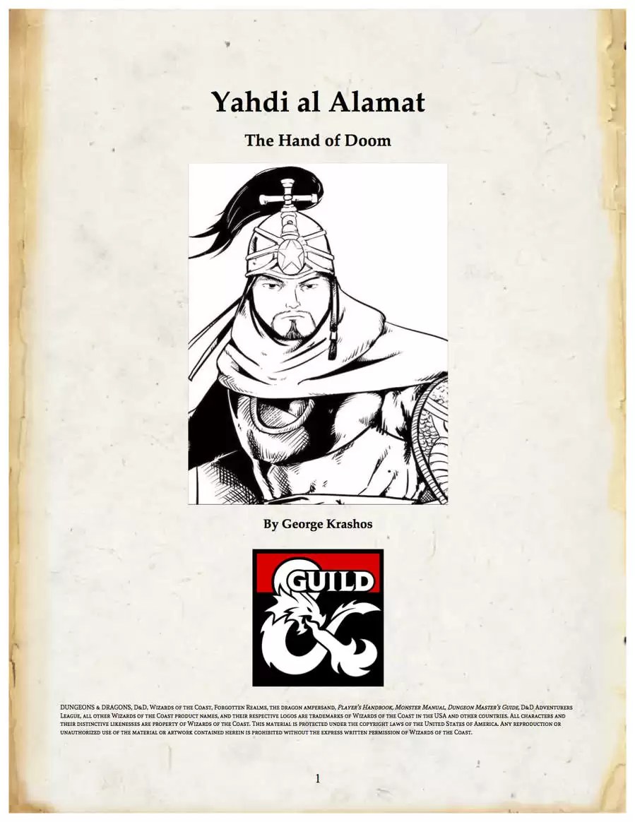 Yahdi al Alamat, the Hand of Doom - Dungeon Masters Guild | DriveThruRPG