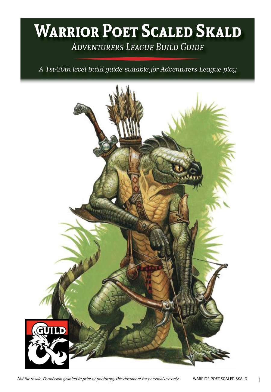 Scaled Skald Character Build Guide - Dungeon Masters Guild | DriveThruRPG