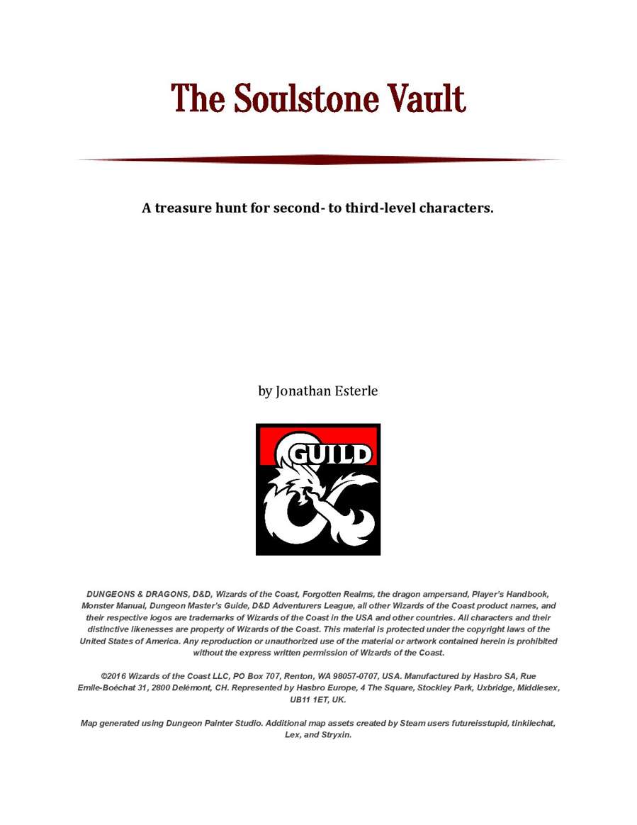 The Soulstone Vault - Dungeon Masters Guild | DriveThruRPG