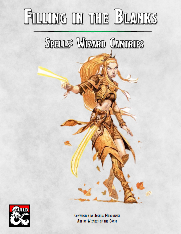 Filling in the Blanks: Wizard Cantrips - Dungeon Masters Guild | DriveThruRPG