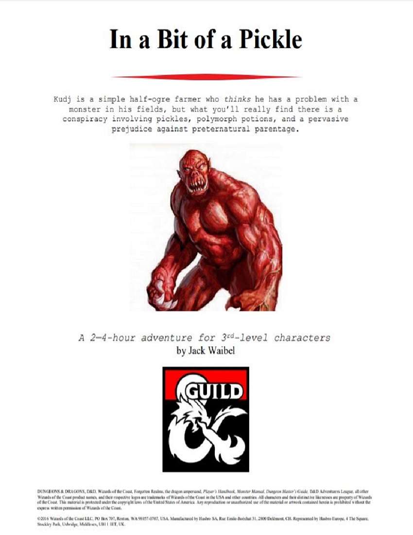 In a Bit of a Pickle - Dungeon Masters Guild | DriveThruRPG
