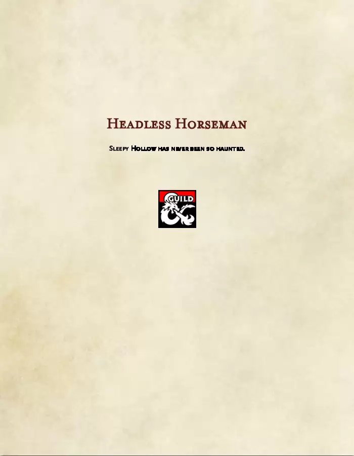 Monster-Headless Horseman - Dungeon Masters Guild | DriveThruRPG