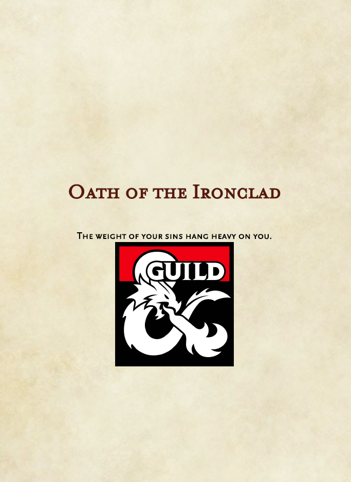 Oath of the Ironclad: A Paladin Oath for 5E - Dungeon Masters Guild | DriveThruRPG
