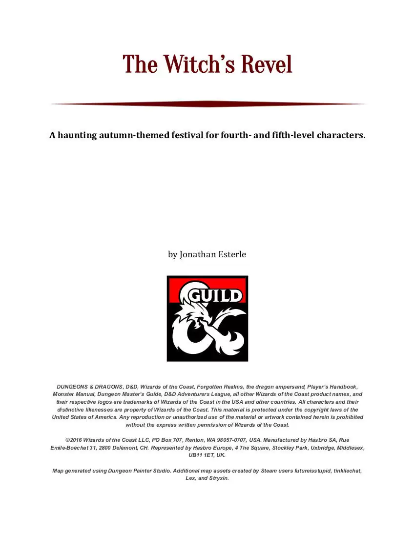 The Witch's Revel - Dungeon Masters Guild | DriveThruRPG