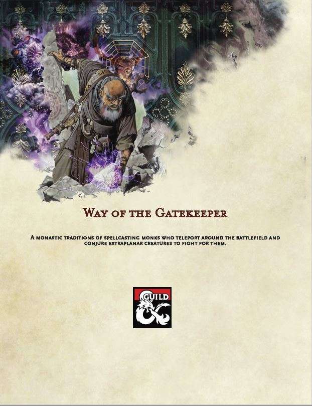Monastic Tradition: Way of the Gatekeeper - Dungeon Masters Guild ...
