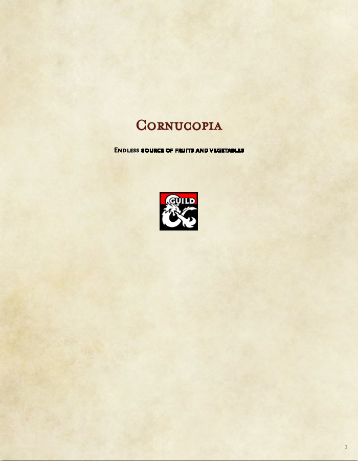 Item-Cornucopia - Dungeon Masters Guild | DriveThruRPG