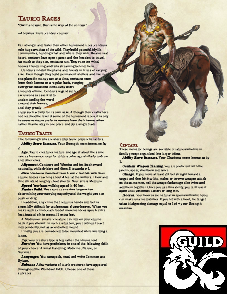 Centaur - Dungeon Masters Guild | DriveThruRPG