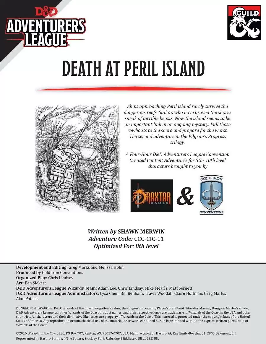 CCC-CIC-11 Death at Peril Island - Dungeon Masters Guild | DriveThruRPG