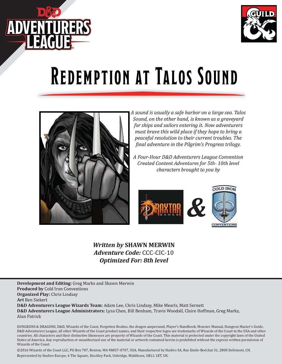 CCC-CIC-12 Redemption at Talos Sound - Dungeon Masters Guild | DriveThruRPG