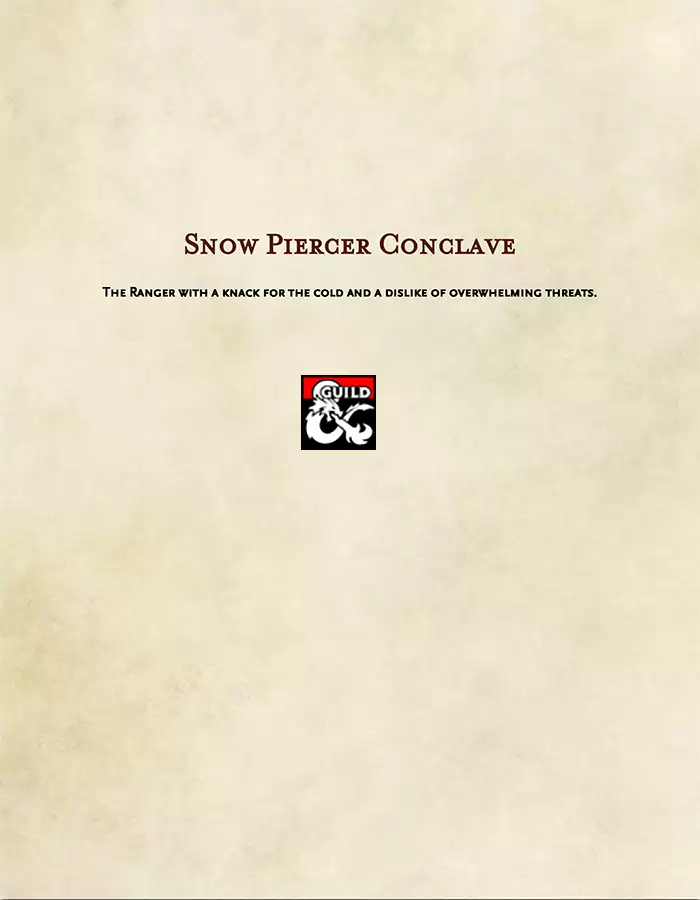 Ranger Subclass-Snow Piercer Conclave - Dungeon Masters Guild ...