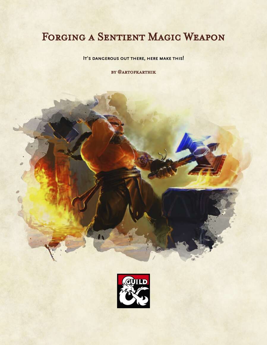 Forging a Sentient Magic Weapon - Dungeon Masters Guild | DriveThruRPG