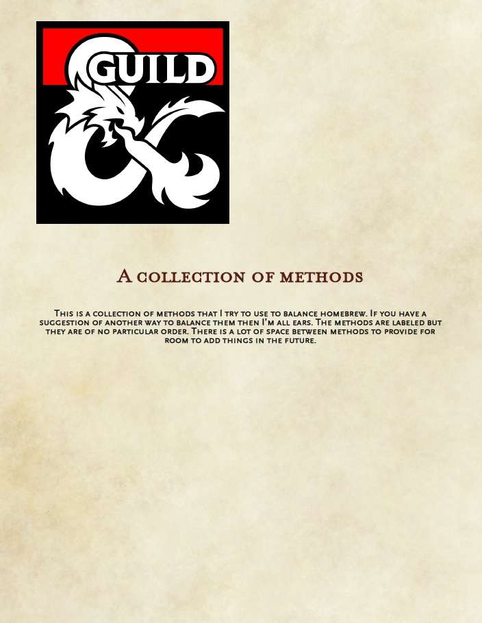 A collection of methods - Dungeon Masters Guild | DriveThruRPG