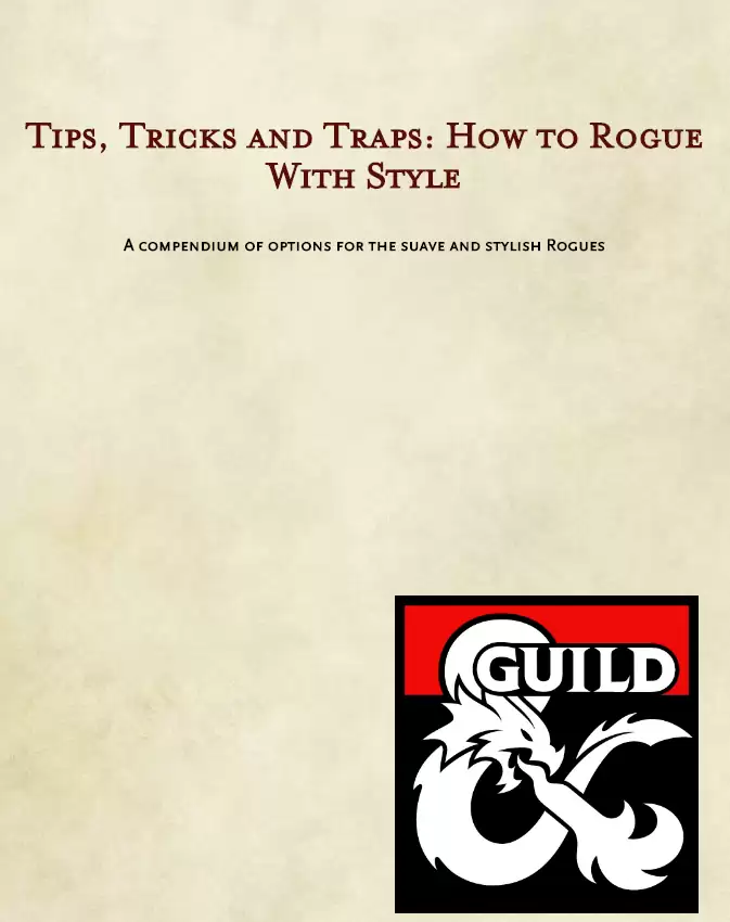 Tips, Tricks and Traps: How to Rogue With Style - Dungeon Masters Guild ...