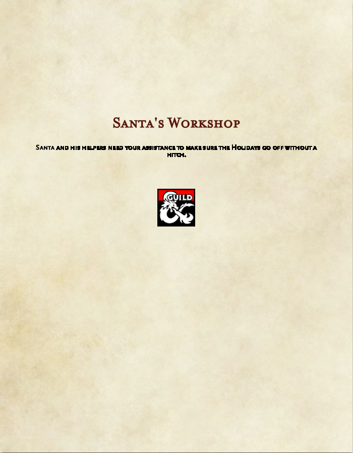 Adventure-Santa's Workshop - Dungeon Masters Guild | DriveThruRPG