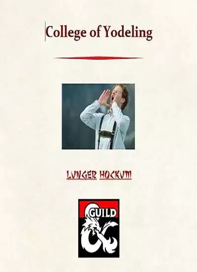 College of Yodeling - Dungeon Masters Guild | DriveThruRPG